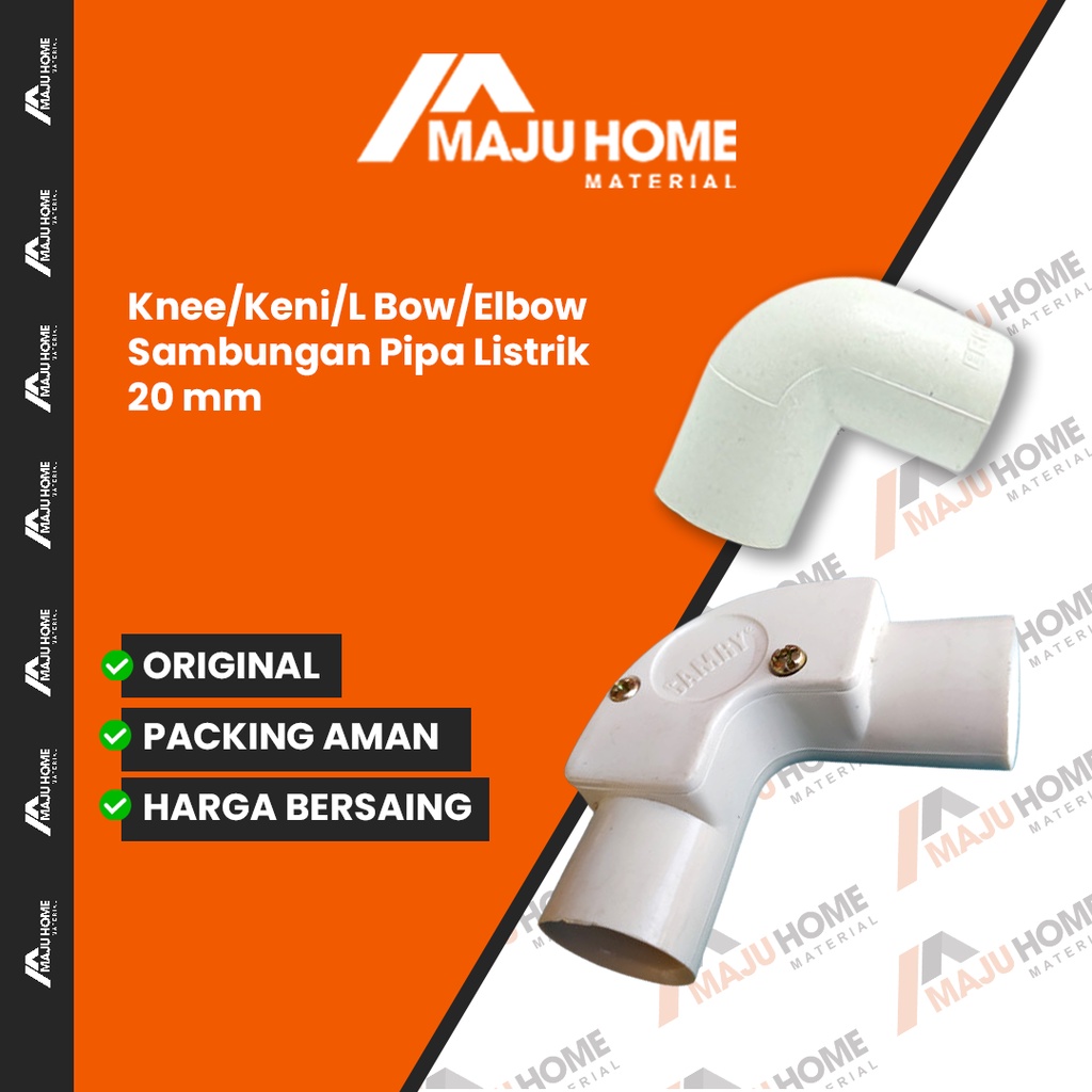 Jual Knee/Keni/L Bow/Elbow Sambungan Pipa Listrik 20 mm | Shopee Indonesia
