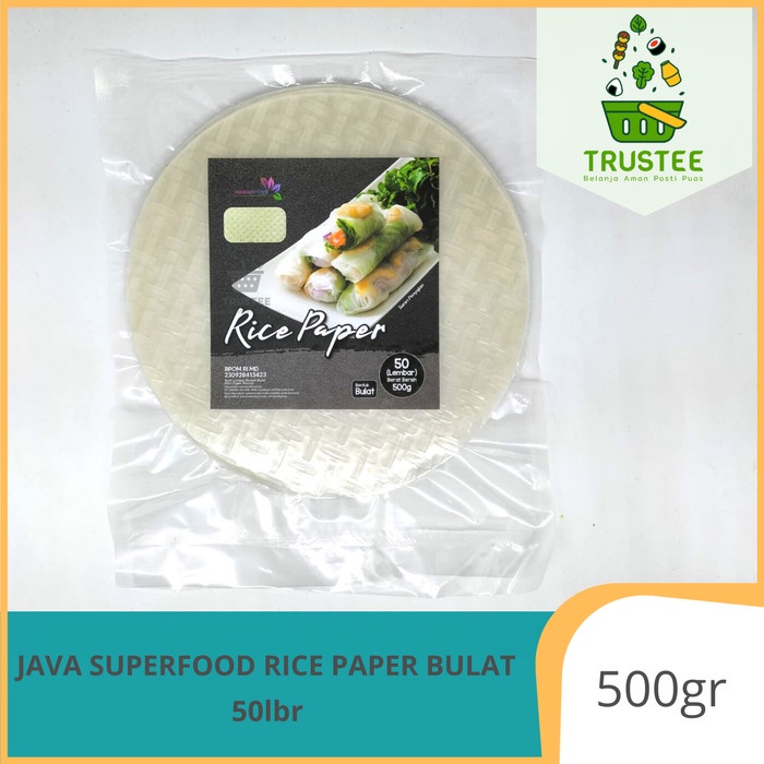 Jual Java Super Food Rice Paper / Kulit Lumpia Bulat 50 Lembar HALAL ...