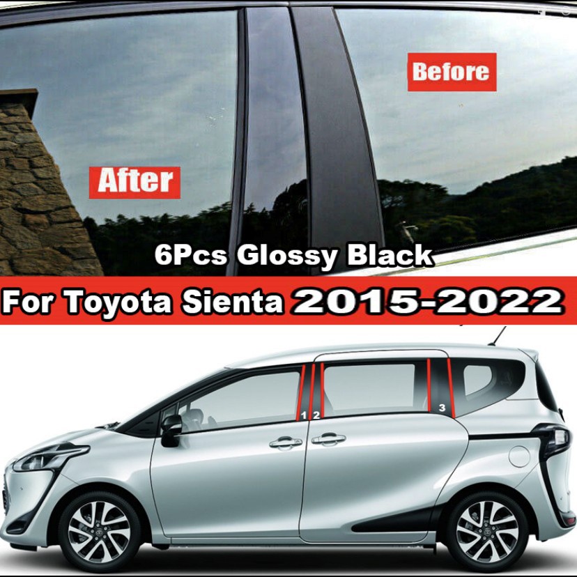 Jual Sticker Cover Garnish Pillar Pilar Toyota Sienta 2015 - 2022 ...