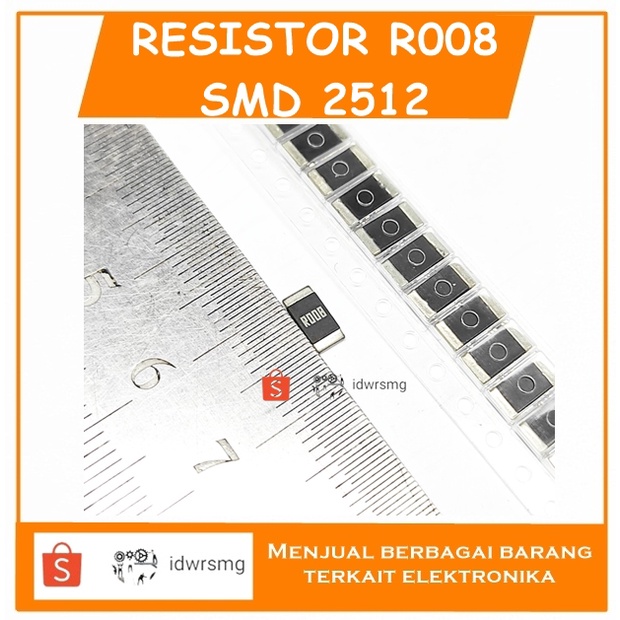 Jual 2512 SMD alloy resistor R008 0.008 ohm 8mR accuracy 1% r shunt 8 ...