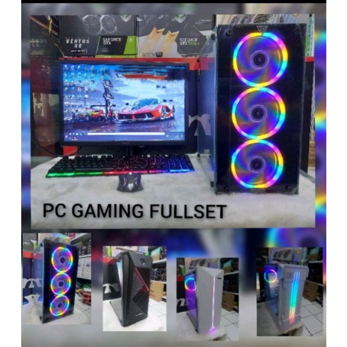 Jual pc gaming core i7 10700f ram 16gb vga gtx 1650 led 24in komputer fullset | Shopee Indonesia