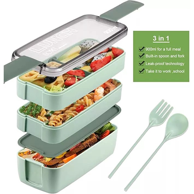 Jual LP Lunch Box Kotak Tempat Bekal Makan Siang Bento Yakada 3 Susun ...