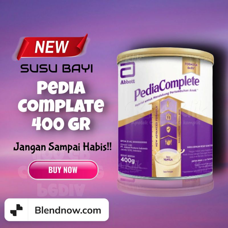 Jual Susu PEDIASURE COMPLETE Usia 1-10 Tahun Original 400 gr Terjangku | Shopee Indonesia