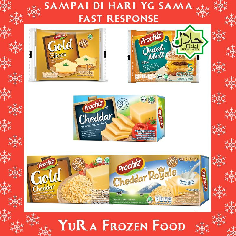Jual PROCHIZ Gold Cheddar Slice Royale Quick Melt 160 5s 10s 12 s 170 ...