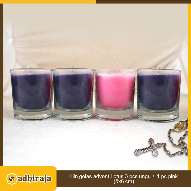 Jual Lilin Doa Advent / Adven Ungu + Pink / Lilin Rohani Misa Natal ...