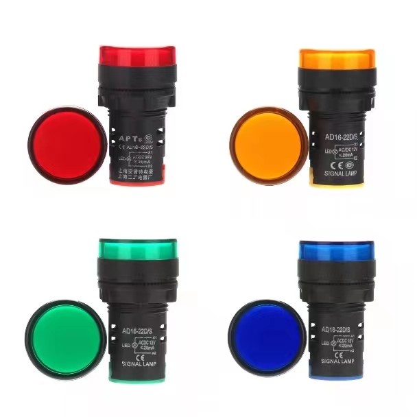 Jual PILOT LAMP 220V 220 Volt Lampu Panel indikator Merah Kuning Hijau ...