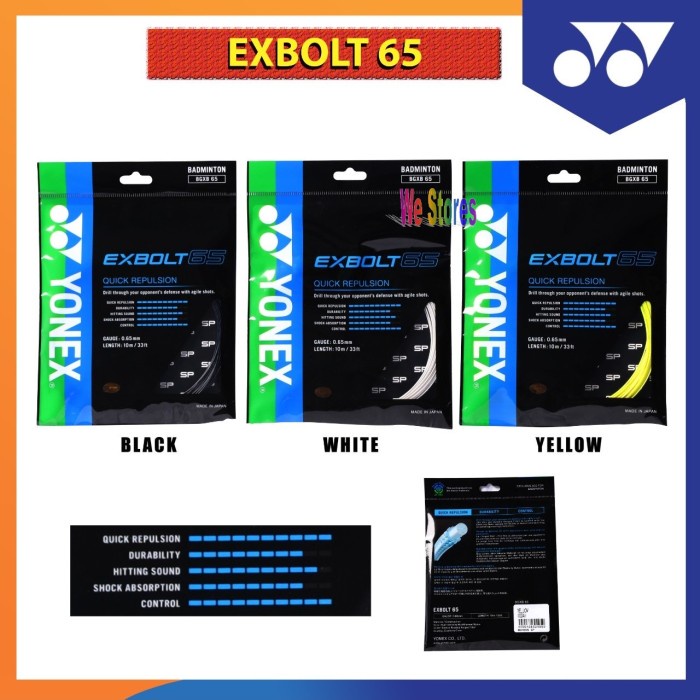 Jual YONEX BG EXBOLT 65 SP String / Senar Badminton | Shopee Indonesia
