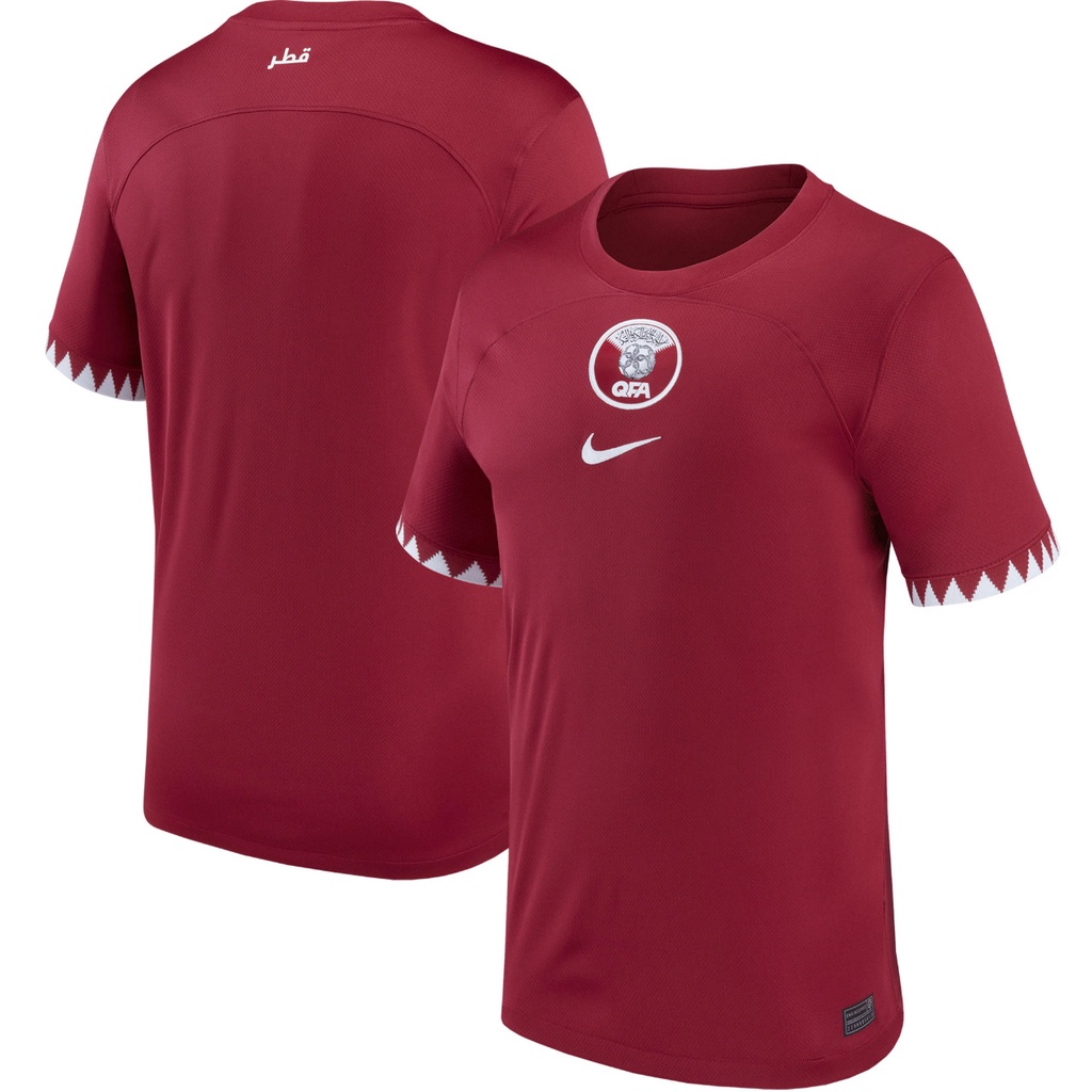 Jual Jersey Qatar Home world cup 2022 Baju Bola Qatar Home world cup ...