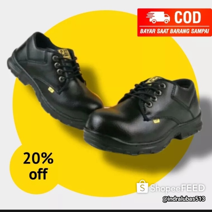 Jual sepatu safety pendek tali warna hitam cocok buat kerja terbaru PT ...