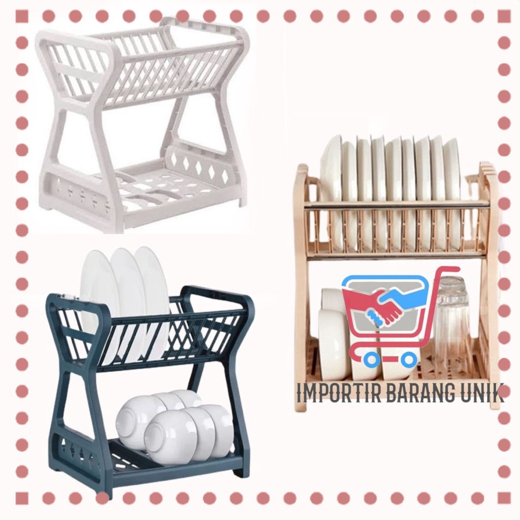 Jual IMB - C301-Rak piring Dapur Baskom / Rak Piring 2 Susun Plastik ...