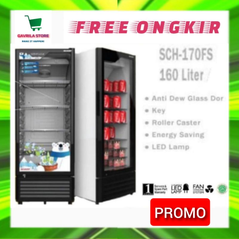 Jual SHOWCASE SHARP 3 RAK SCH 170 FS SCH170FS | Shopee Indonesia