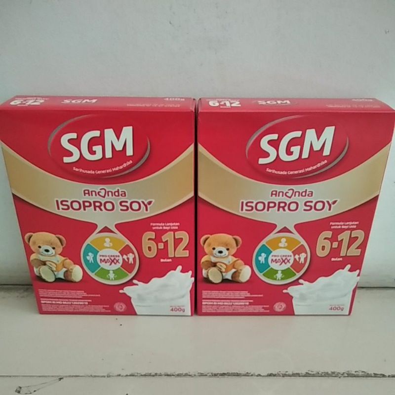 Jual SGM ANANDA ISOPRO SOY 0-6&6-12 BULAN 200&400 GR/400GR/SGM SOYA 0-6 ...