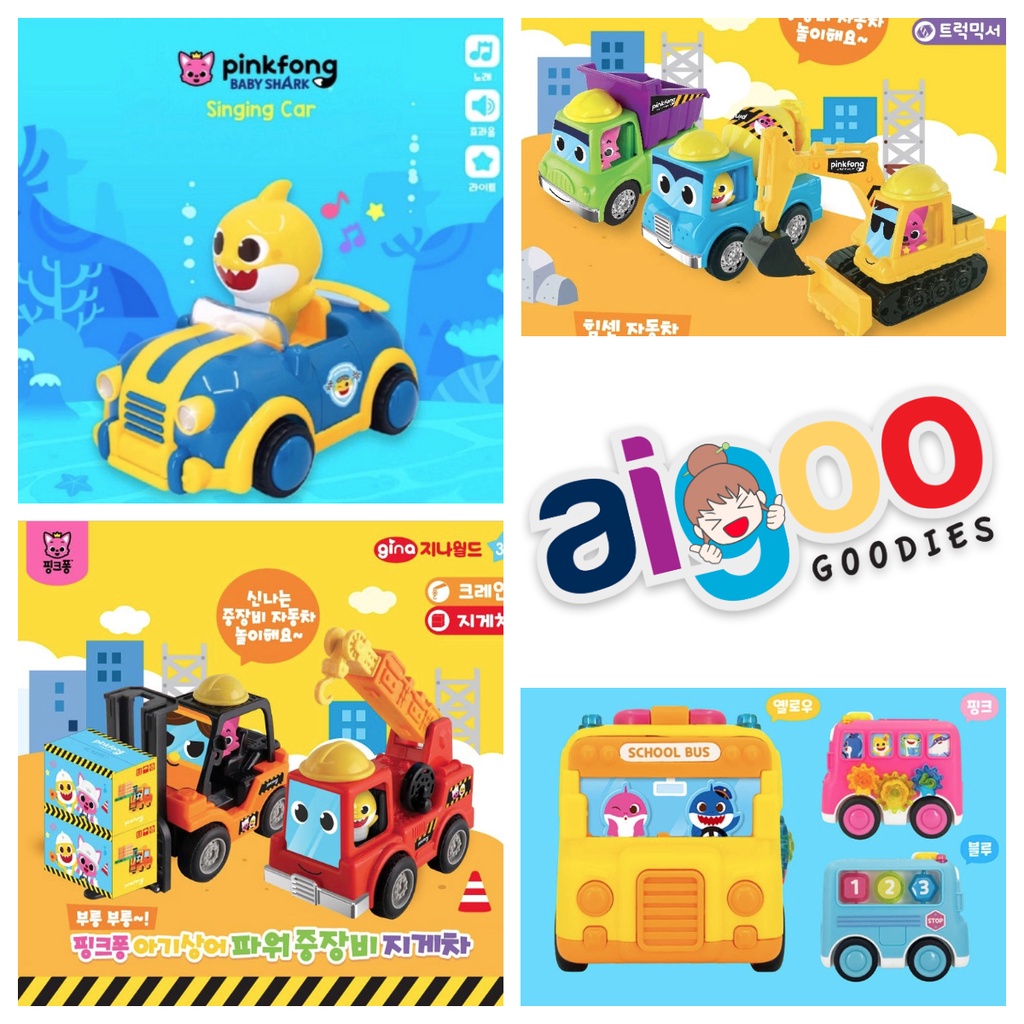 Jual PinkFong Baby Shark TOY Vehicles /Car / mini School Bus/ heavy ...