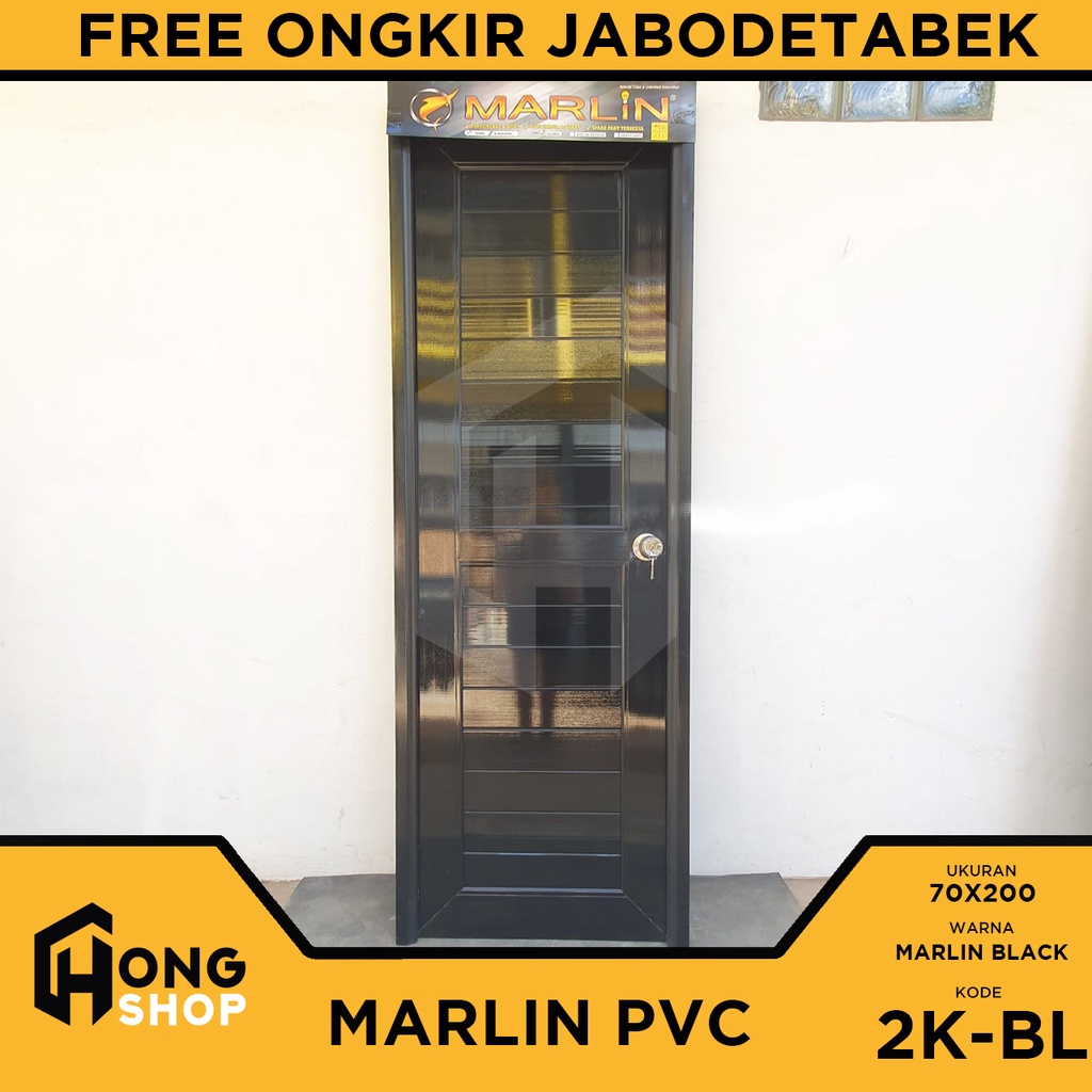 Jual Pintu PVC Tebal MARLIN 70x200 -- Kunci Bulat | Shopee Indonesia