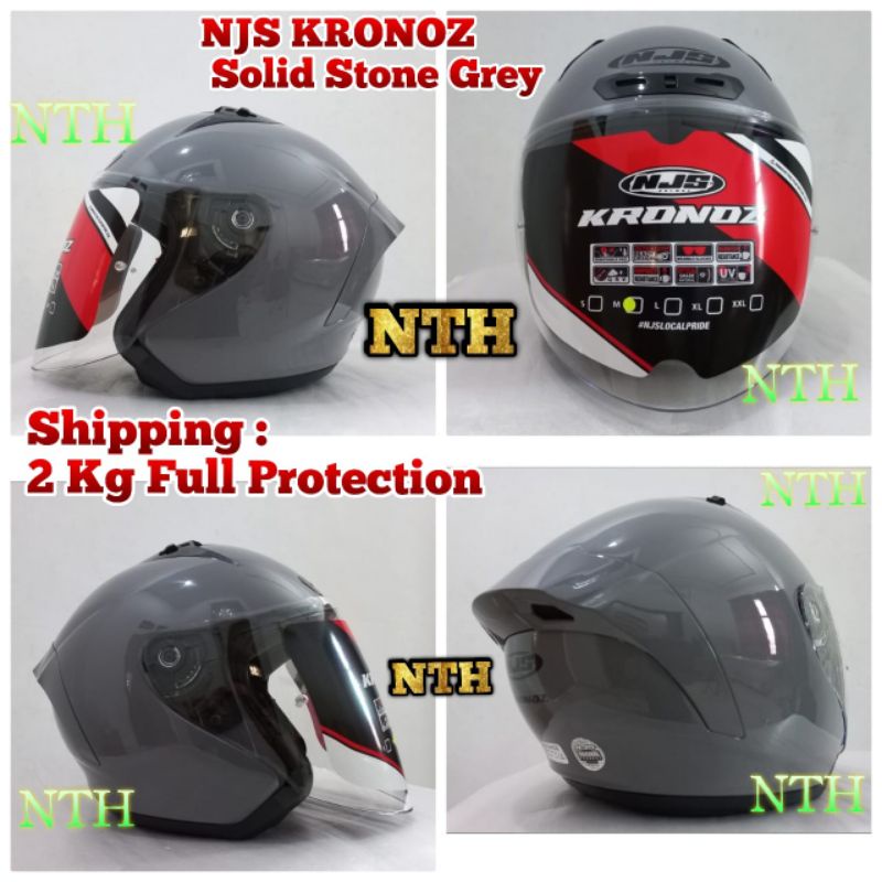 Jual Helm NJS Kronoz Solid Original | Shopee Indonesia