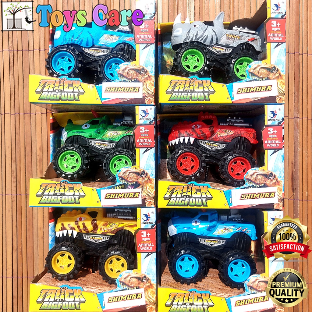 Jual SHIMURA MAINAN TRUCK BIGFOOT DINOSAURUS T-REX RHINOCEROS ...