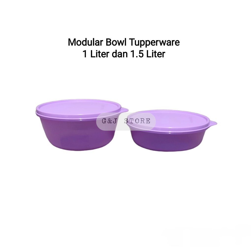 Jual Modular Bowl 1L dan 1.5L set 2 Pcs READY UNGU TUPPERWARE | Shopee ...