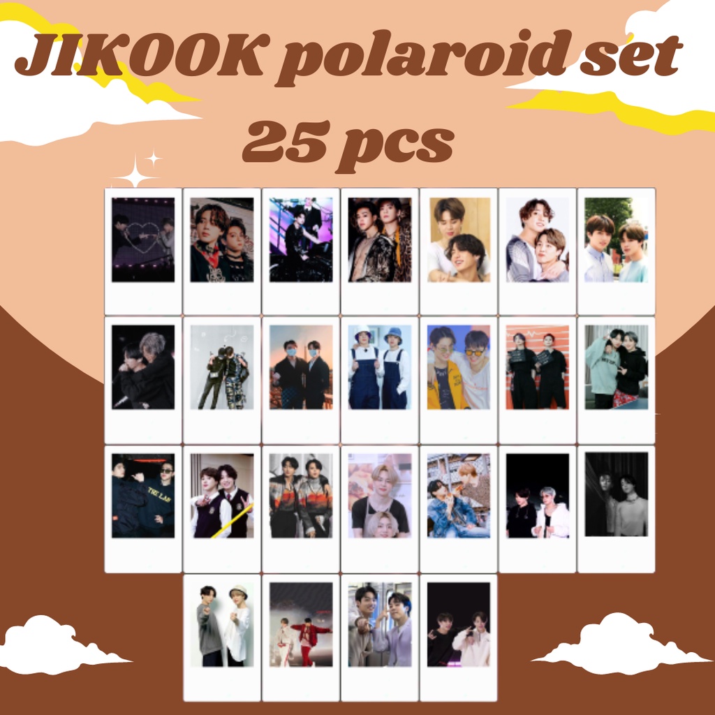 Jual JIKOOK kookmin taehyung jungkook polaroid photocard ship bl poster namjoon rm seokjin jin ...