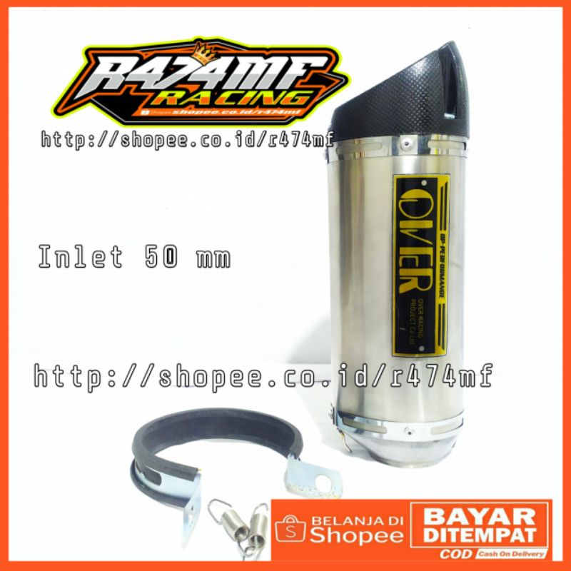 Jual Over Exhaust Universal Inlet 50 mm (Silincer Only) | Shopee Indonesia