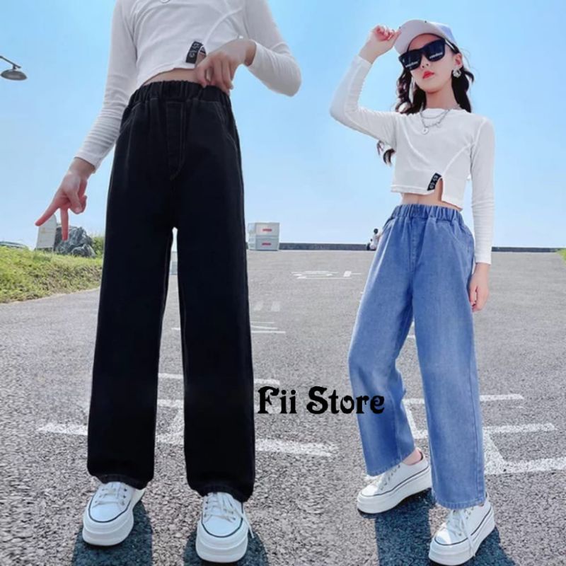 Jual Celana Kulot Jeans Anak Perempuan Kekinian Usia 7-12 Tahun | Shopee Indonesia