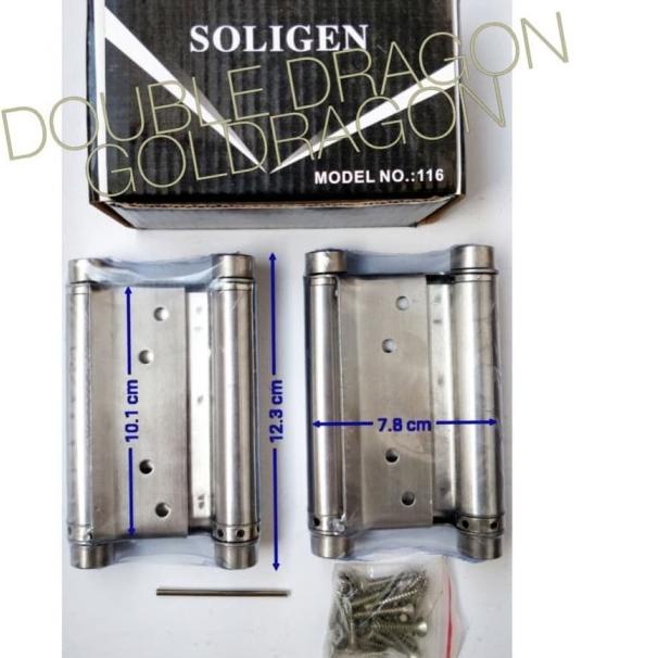 Jual Engsel Koboi 4" Stainless Soligen (Engsel Per/Spring Hinge Soligen ...