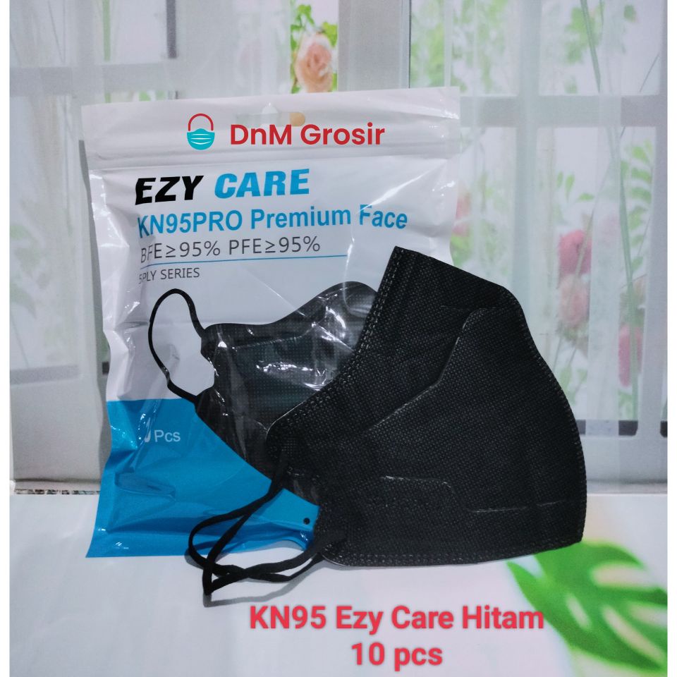 Jual Masker KN95 Pro Hitam Putih 4 ply isi 10 pcs | Shopee Indonesia