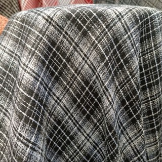 Jual BAHAN KAIN TWEED WOLL DASAR HITAM PUTIH ( HARGA UNTUK 0,5 METER ...