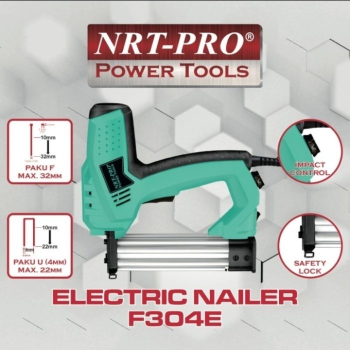 Jual ALAT PAKU TEMBAK LISTRIK STAPLES NRT-PRO F304E Electric Nailer 2 in 1 Mesin Paku Staples ...