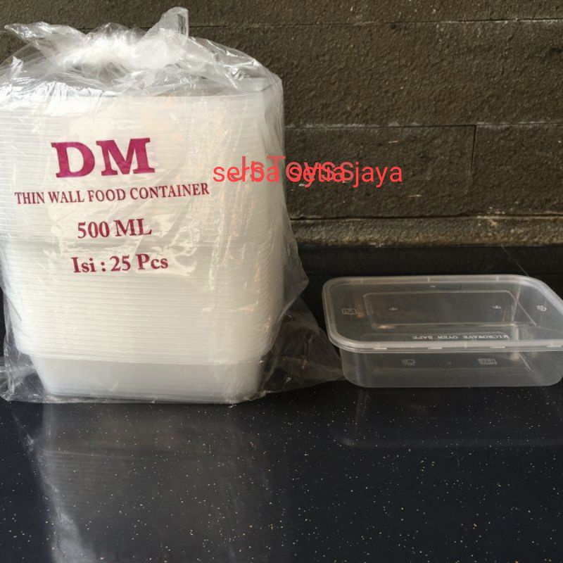 Jual KOTAK MAKAN PANJANG 500ML - BOX THINWALL FOOD CONTAINER - ISI ...