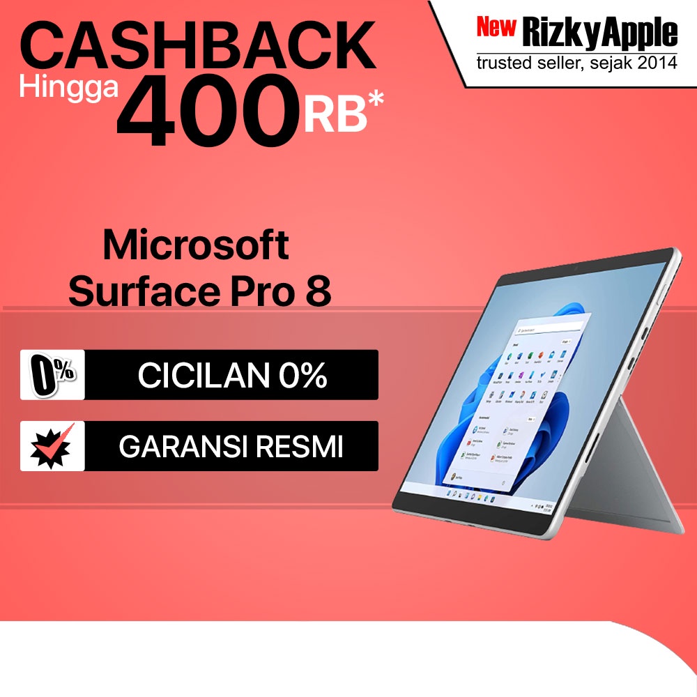 Jual Microsoft Surface Pro 8 Core i7 / i5 512GB 256GB 128GB Ram 8GB ...