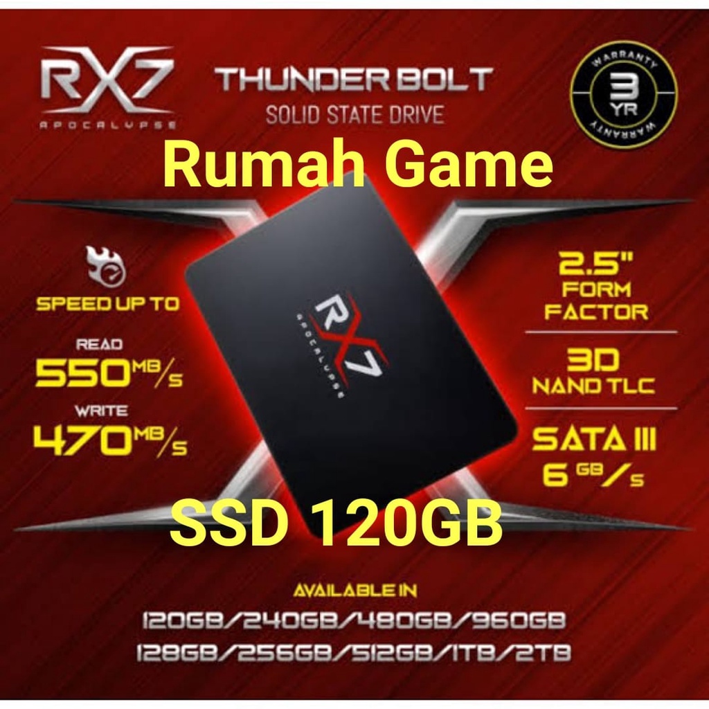 Jual SSD SATA RX7 120GB APOCALYPSE INTERNAL LAPTOP PC RESMI | Shopee ...