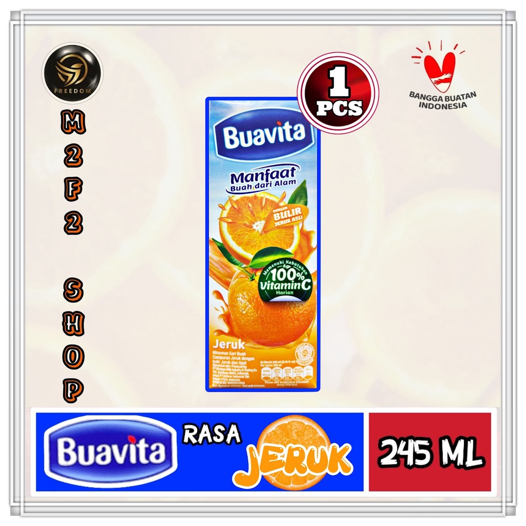 Jual Jus Buavita Rasa Jeruk Kotak | Juice Orange - 245 ml (Kemasan ...
