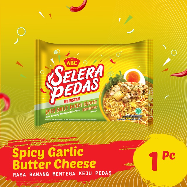 Jual Mie ABC Selera Pedas Garlic Butter Cheese 80g / Spicy Mayo Cheese ...