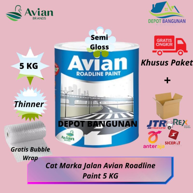 Jual Cat Marka Jalan Cat Jalan Roadline Paint AVIAN 5 KG RT06 White ...
