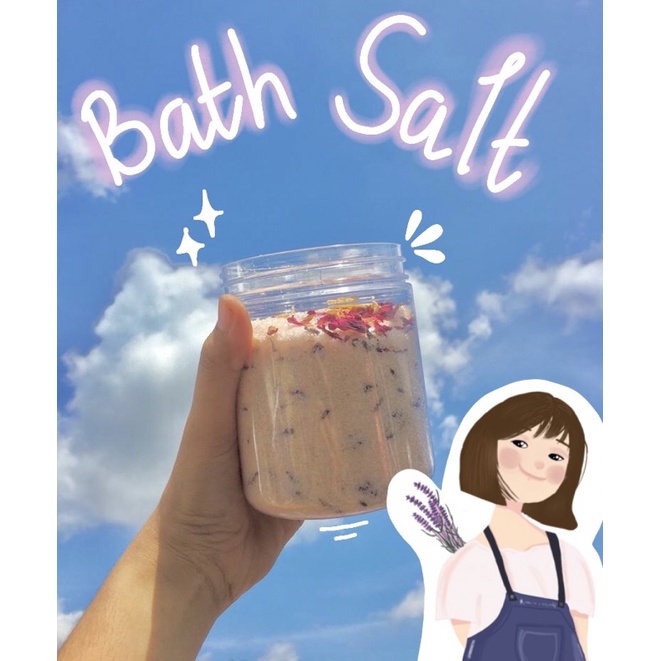 Jual (500 gram) Bath Salt Lavender Scent Relaksasi | Bath soak | Garam ...