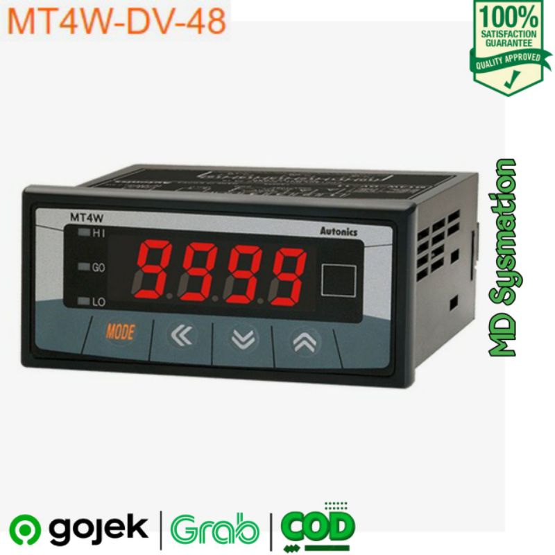 Jual Autonics MT4W-DV-48 Volt Meter / Panel Meter DC, NPN, RS-485 ...