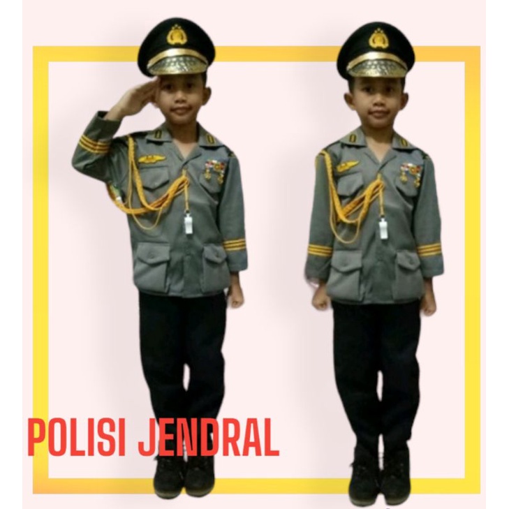 Jual Seragam profesi polisi jendral anak/Kopassus Anak/baju carnaval ...