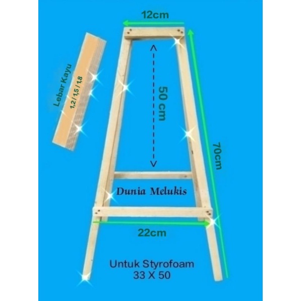 Jual Meja Lukis/Jagrak Styrofoam 33 x 50 | Shopee Indonesia