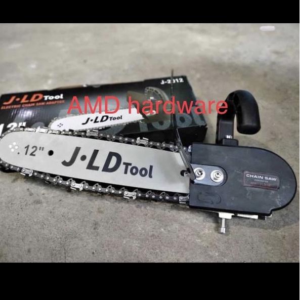 Jual Electric Mini Chain Saw Adapter Gerinda Gergaji Kayu 12" JLD ...