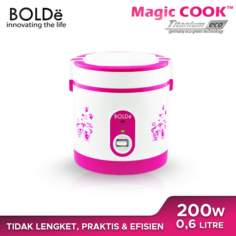 Jual BOLDe Rice Cooker MINI Super Cook Titanium Eco 0,6 Liter | Shopee ...