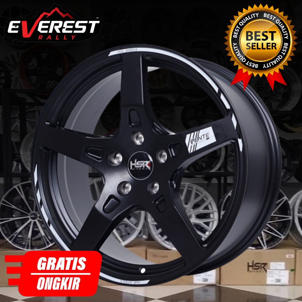 Jual Velg Mobil Innova Ring 18 PCD 5x114,3 HSR Pente Black R18 Lebar 8 ...