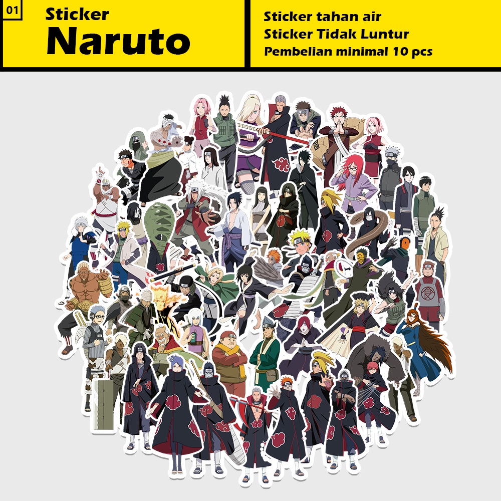 Jual Stiker Naruto, Sasuke, Gara, Akatsuki, All Hokage Dll | Shopee ...