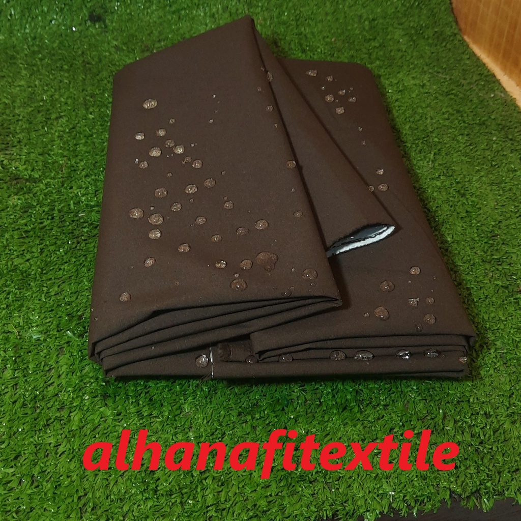 Jual bahan kain waterproof parasut Taslan Coklat latex balon import ...