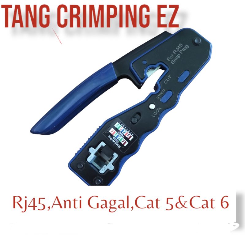 Jual TANG CRIMPING KRIMPING TOOL SUPPORT EZ ANTI GAGAL CAT6 RJ45 TANG ...