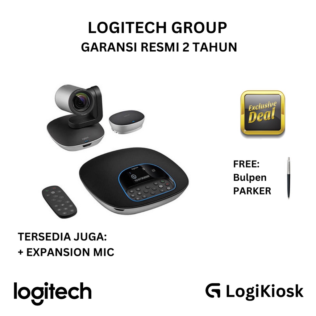 Jual LOGITECH GROUP Video Conference Cam HD - GARANSI RESMI | Shopee ...