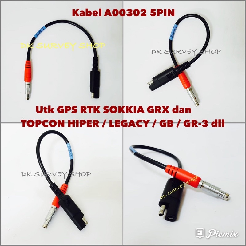 Jual CABLE POWER - KABEL A00302 5 PIN untuk GPS RTK SOKKIA GRX - GPS RTK TOPCON HIPER - LEGACY ...