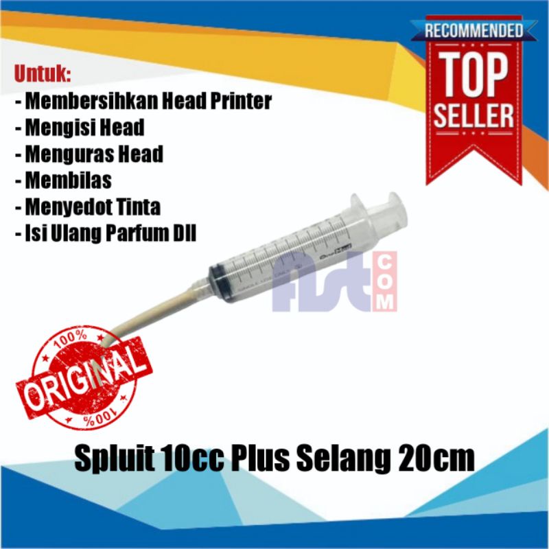 Jual Spuit 10cc Plus Selang / Suntikan Ukuran 10 Ml + Selang 20cm ...