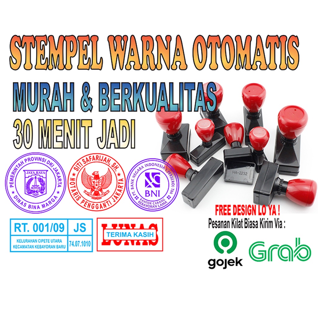 Jual STEMPEL WARNA OTOMATIS MURAH & BERKUALITAS | Shopee Indonesia