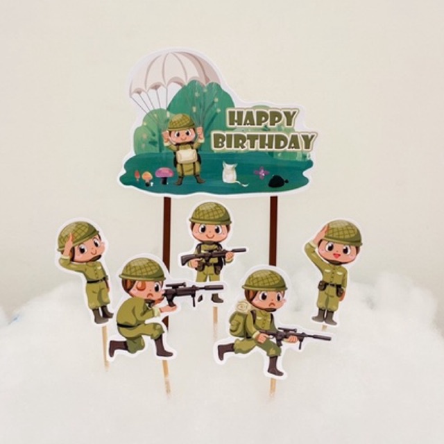 Jual TOPPER KUE TENTARA / CAKE TOPPER TENTARA / TOPPER KUE TENTARA ...