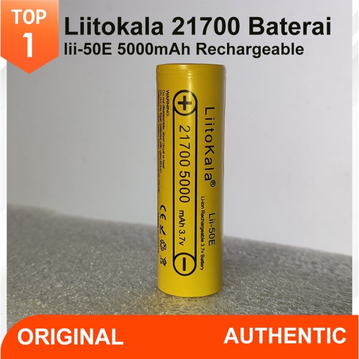 Jual Liitokala lii 21700 Baterai 4500 - 5000mAH battery cas original | Shopee Indonesia